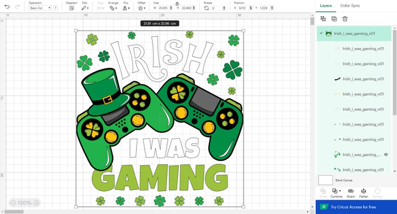 Irish I Was Gaming Svg, Funny St Patricks Day Gamer Svg, Shamrock ...