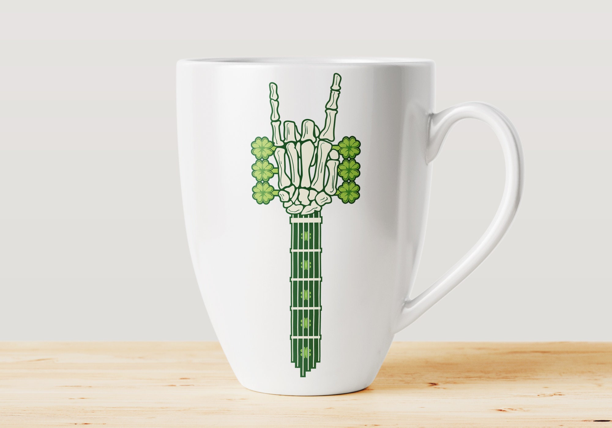 Shamrock Skeleton Hand Guitar Svg, Shamrock N Roll Svg, St Patricks Day ...
