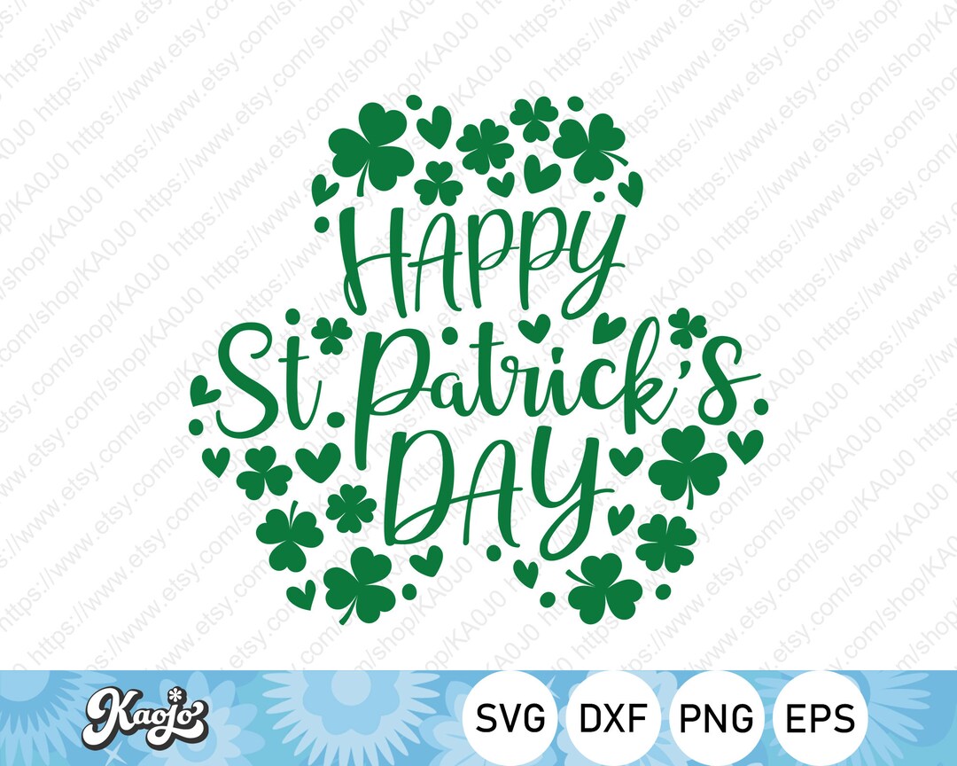 Feliz Día de San Patricio SVG, Día de San Patricio SVG, Shamrock SVG ...