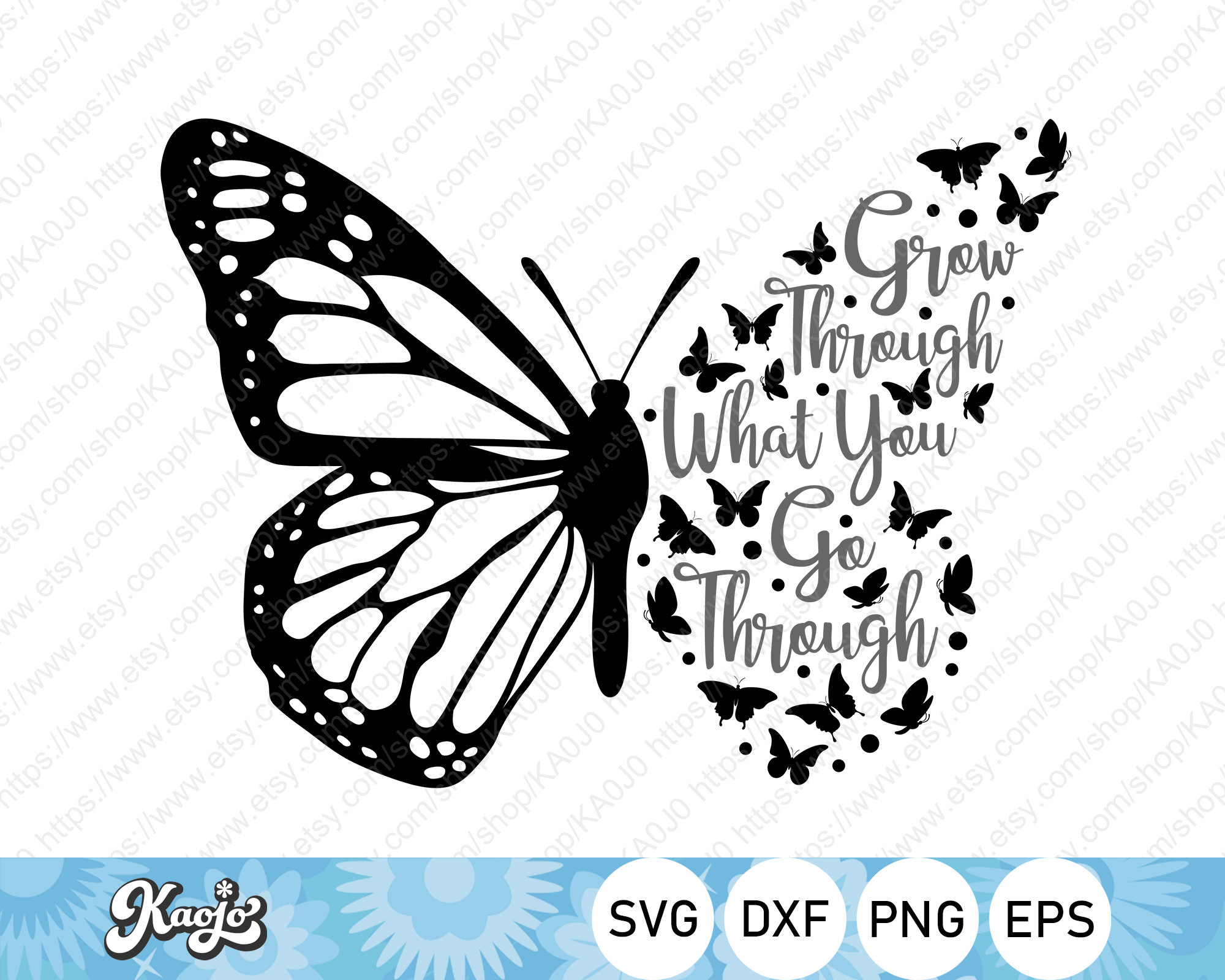 Grow Through What You Go Through SVG Inspirational Teacher - Etsy