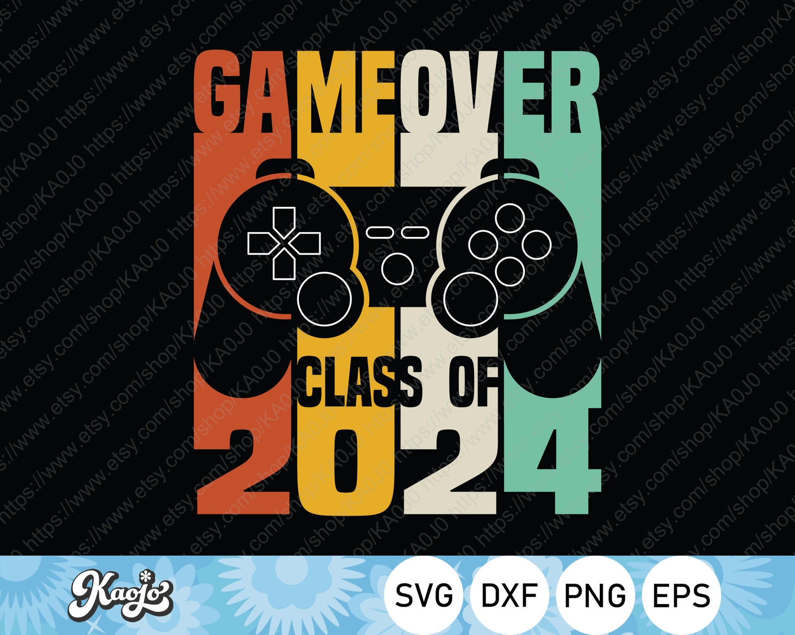 Game Over Class of 2024 Svg, Graduation 2024 Svg, Senior 2024 Svg, Gift ...
