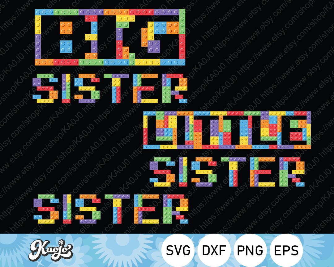 Sister Bricks Master Svg, Master Builder Girl Svg, Building Blocks ...