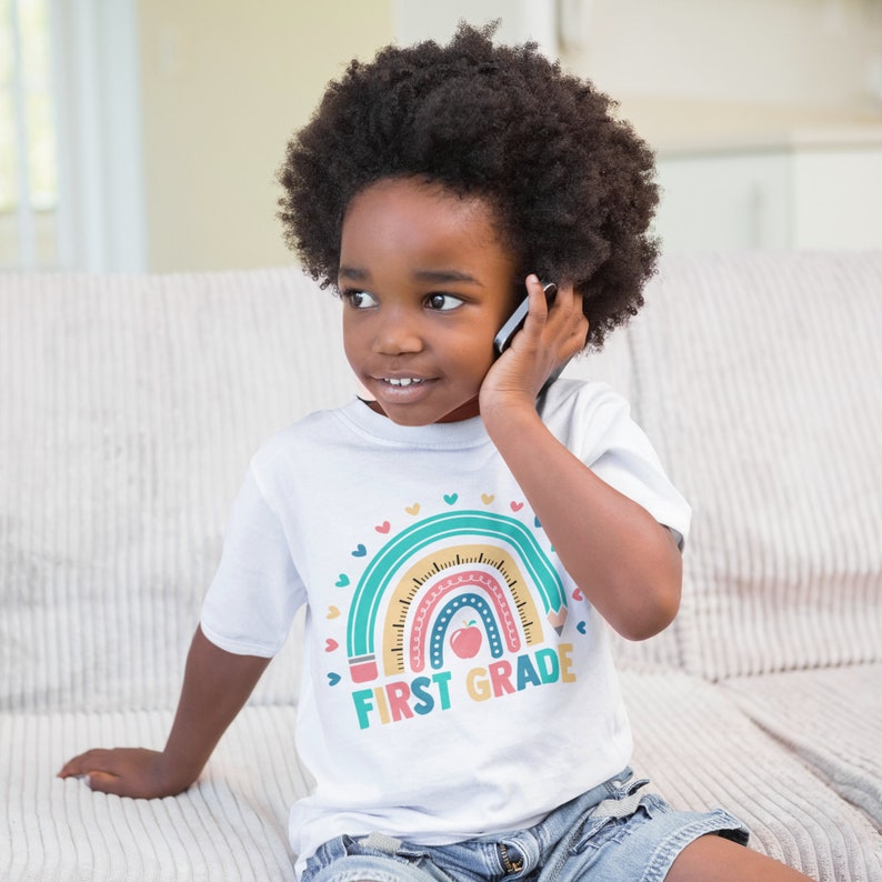 First Grade Rainbow Svg First Day of School Svg Back to - Etsy