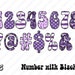 Purple up Doodle Letters PNG Bundle, Groovy Military Child Alphabet ...