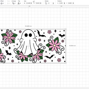 Floral Ghost Can Glass Svg, Halloween Can Glass Svg, Flower Ghost ...