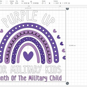 Purple up for Military Kids Svg, Month of the Military Child Svg, April ...