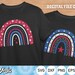 4th of July Rainbow Svg Bundle, Patriotic US Falg Rainbow Svg, American ...