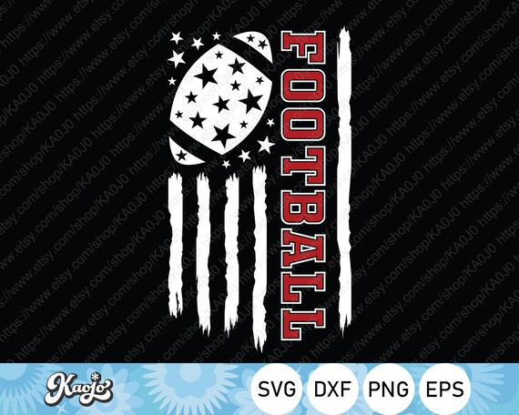 American Football USA Flag SVG Football Game Day SVG | Etsy