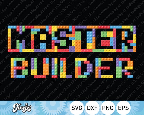 Master Builder Svg Bricks Master Builder Svg Building Blocks - Etsy