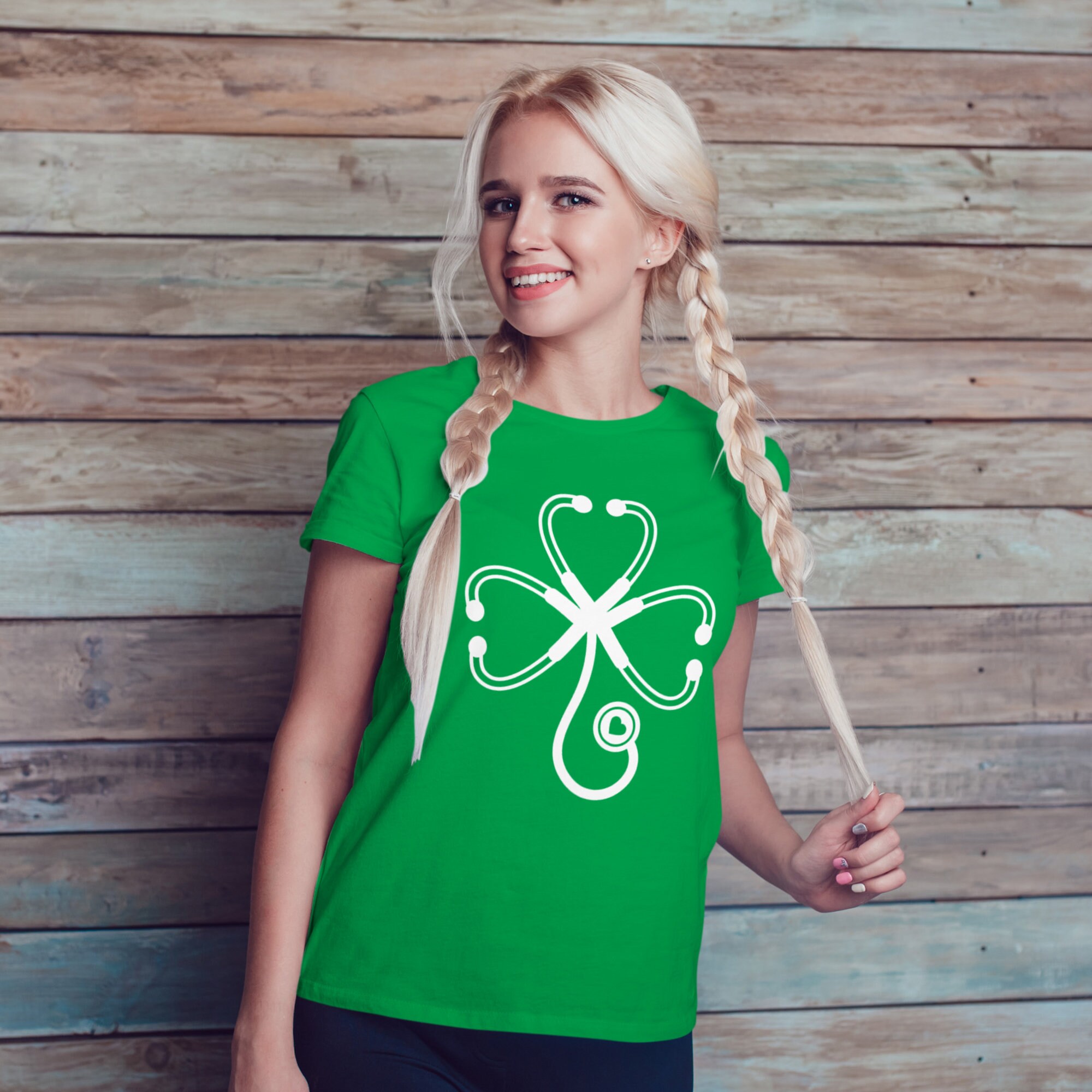 Nurse St. Patrick's Day SVG Stethoscope Shamrock SVG | Etsy