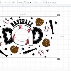 Baseball Dad Starbucks Cup SVG, Full Wrap Starbucks Dad SVG, Starbucks ...