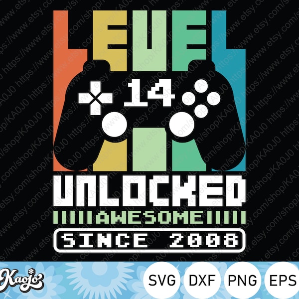 Level 14 Unlocked Svg - Etsy