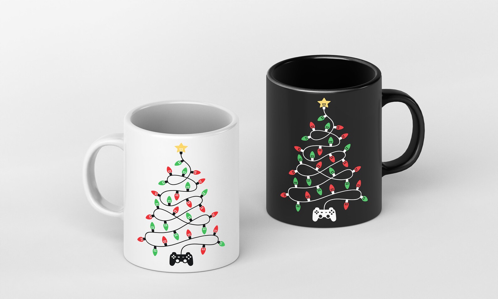 Christmas Tree Gamer Svg Game Controller Christmas Lights - Etsy