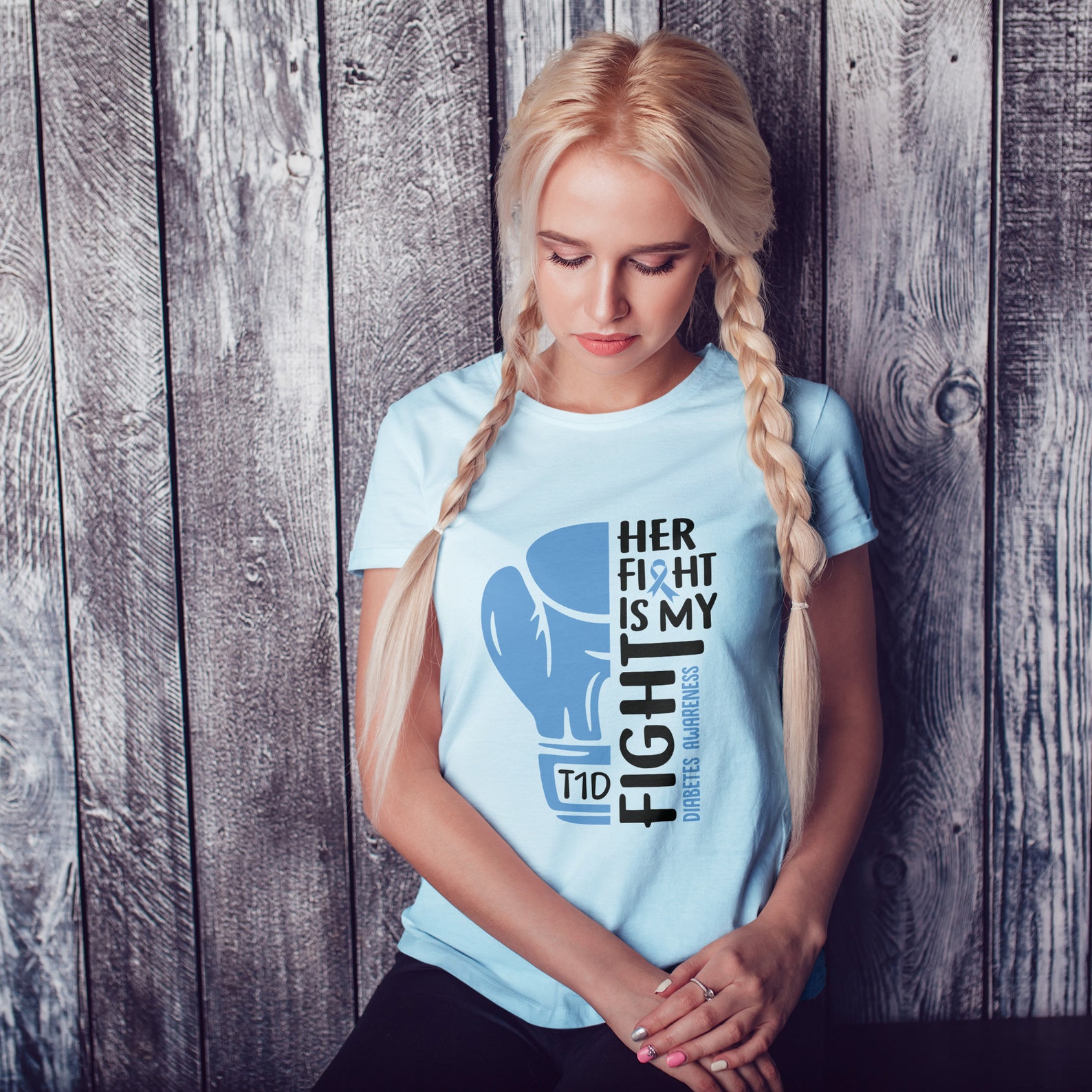 Her Fight is My Fight Diabetes Awareness Svg, Type 1 Diabetes Warrior ...