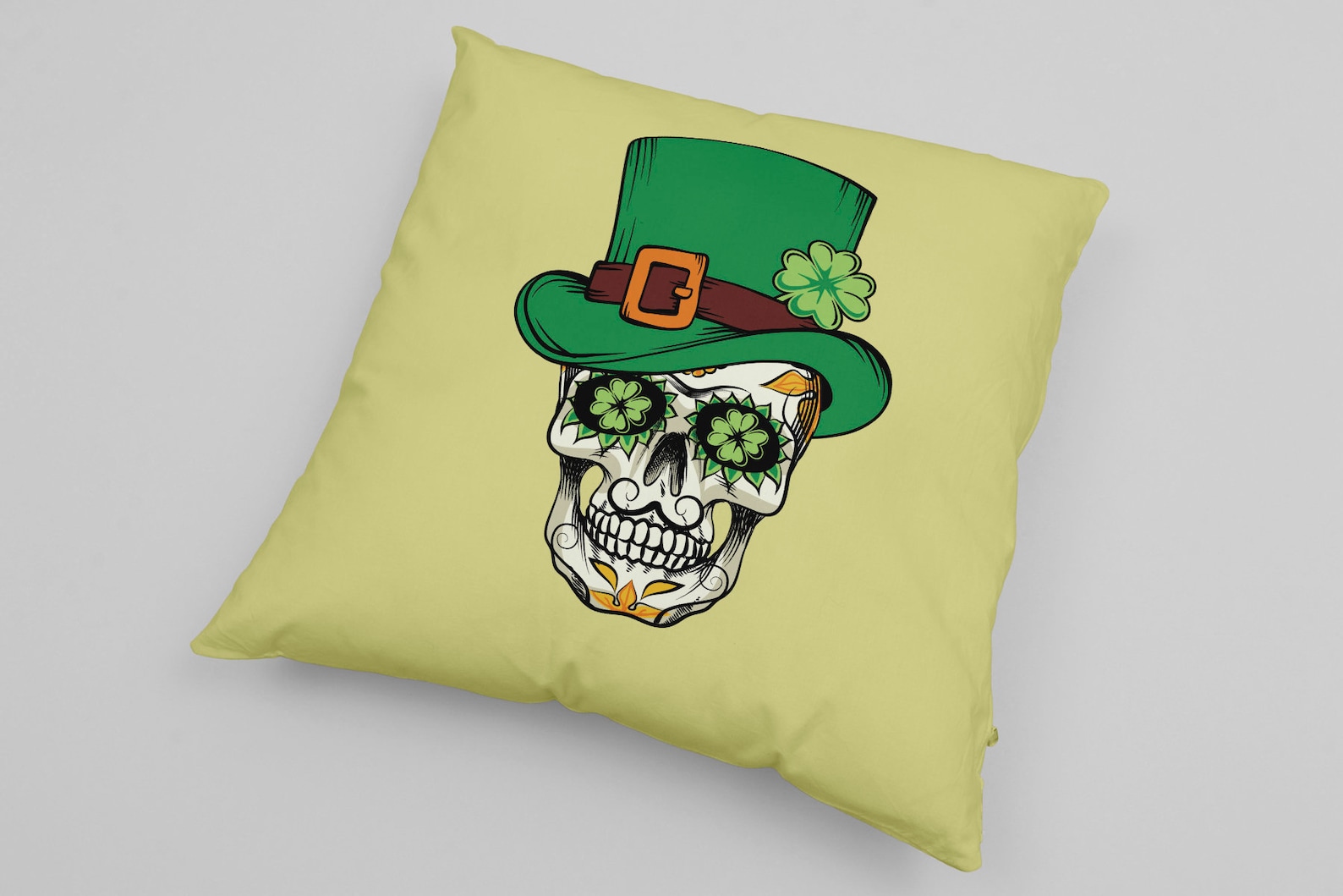 Irish Sugar Skull St Patricks Day Svg, Shamrock Skeleton Svg, Dia De ...
