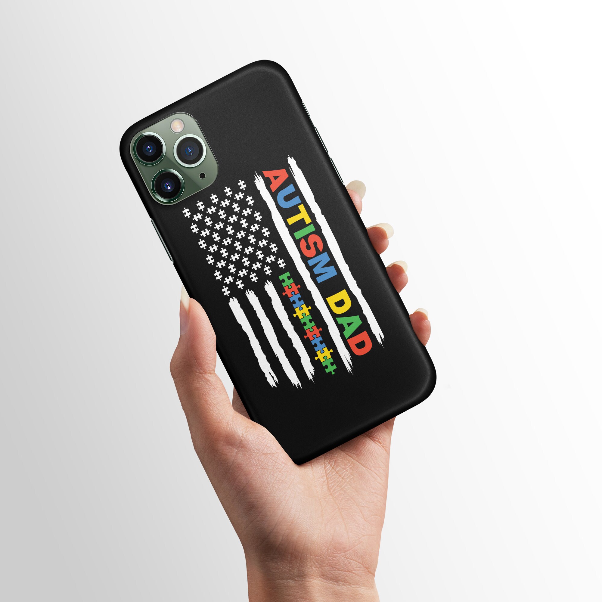 Autism Dad Distressed American Flag SVG Autism Awareness - Etsy