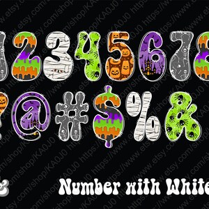 Halloween Doodle Letters PNG, Groovy Trick or Treat Alphabet Uppercase ...