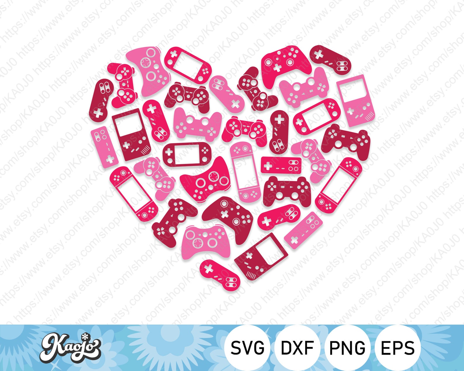 Video Game Heart Valentine's Day Svg, Console Game Controller Heart Svg ...