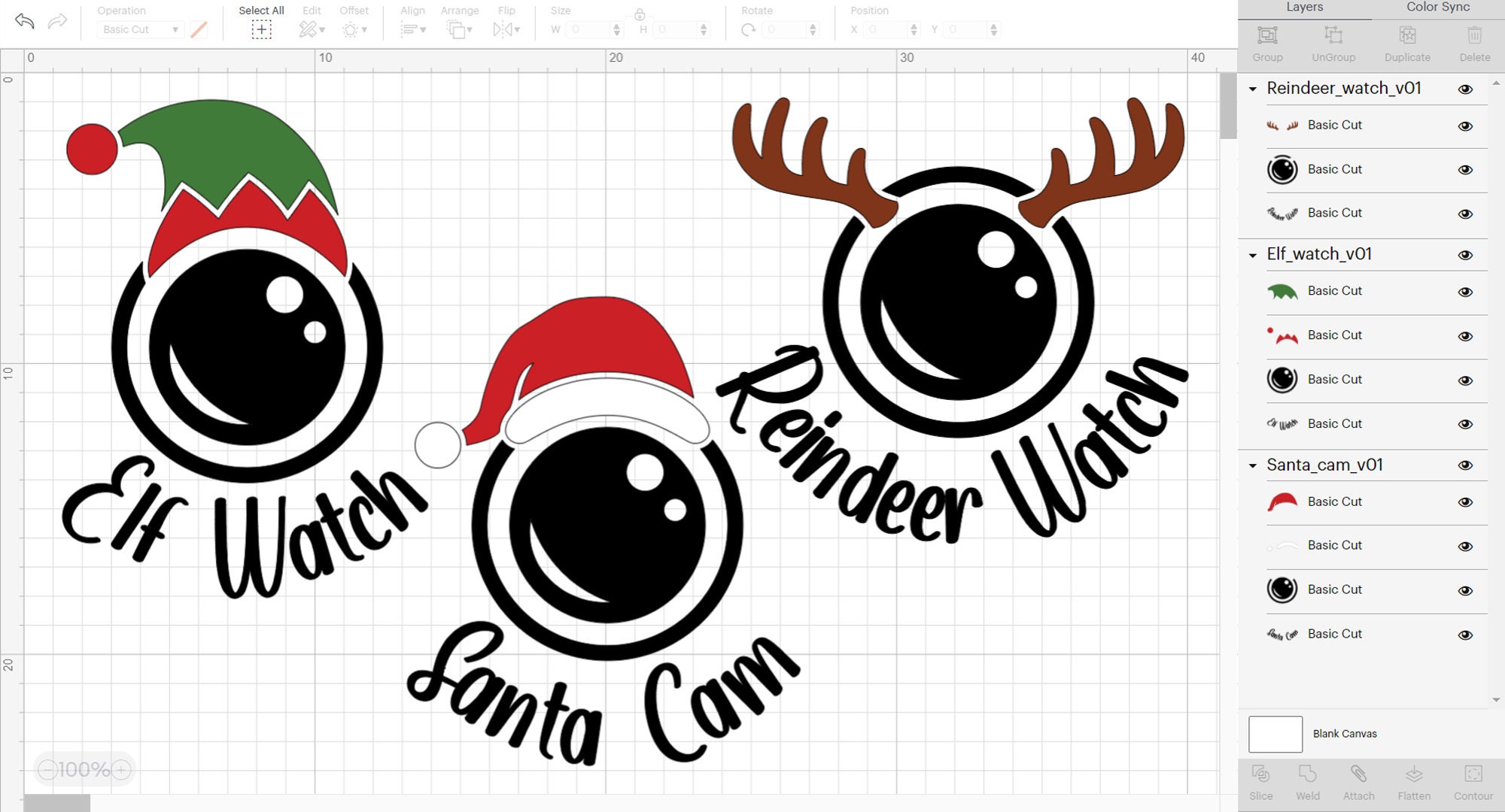 Santa Cam Bundle Svg Elf Watch Svg Reindeer Watch Svg - Etsy