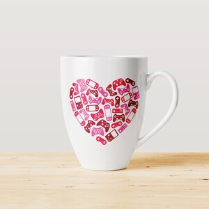 Video Game Heart Valentine's Day Svg, Console Game Controller Heart Svg ...