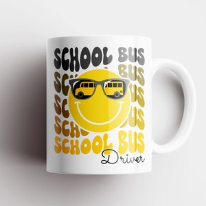 One Happy School Bus Driver Svg, First Day of School Svg, Retro Groovy ...