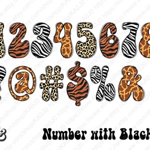 Wild Doodle Letters PNG Bundle, Groovy Animal Pattern Alphabet ...