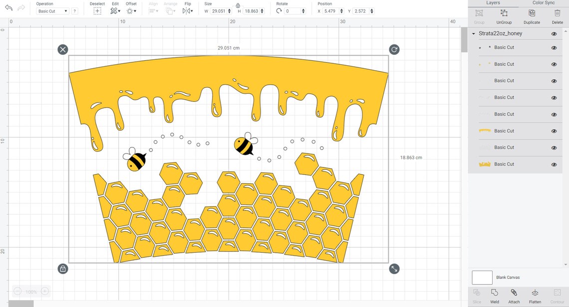 Honeycomb Drips Strata Cup SVG Honeycomb SVG Honey Drip SVG - Etsy