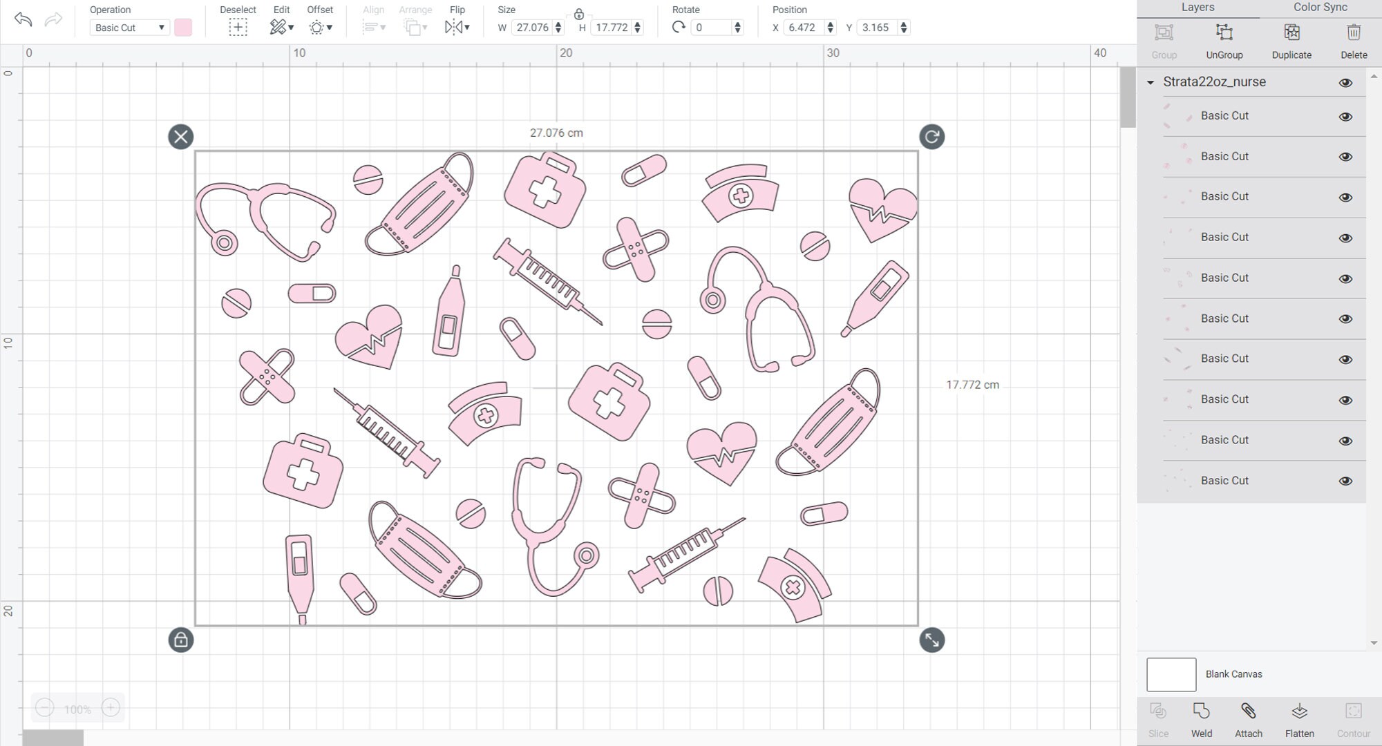 Scrapbooking Nurse Strata SVG instant download Nurse SVG Strata Cups ...