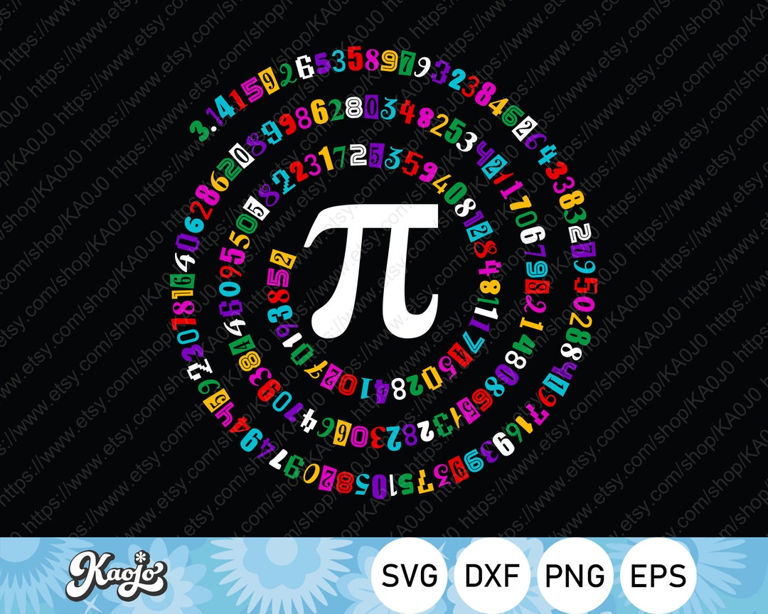 Spiral Pi Svg, Happy Pi Day Svg, Digits of Pi Svg, 3.14 Mathematical Svg, Math Lover Svg ...