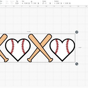 Baseball XOXO Svg, Baseball Valentines Day Svg, Baseball Heart Svg ...