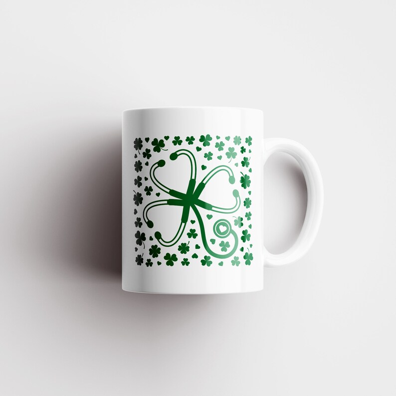 Nurse St. Patrick's Day SVG Stethoscope Shamrock SVG | Etsy