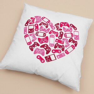 Video Game Heart Valentine's Day Svg, Console Game Controller Heart Svg ...