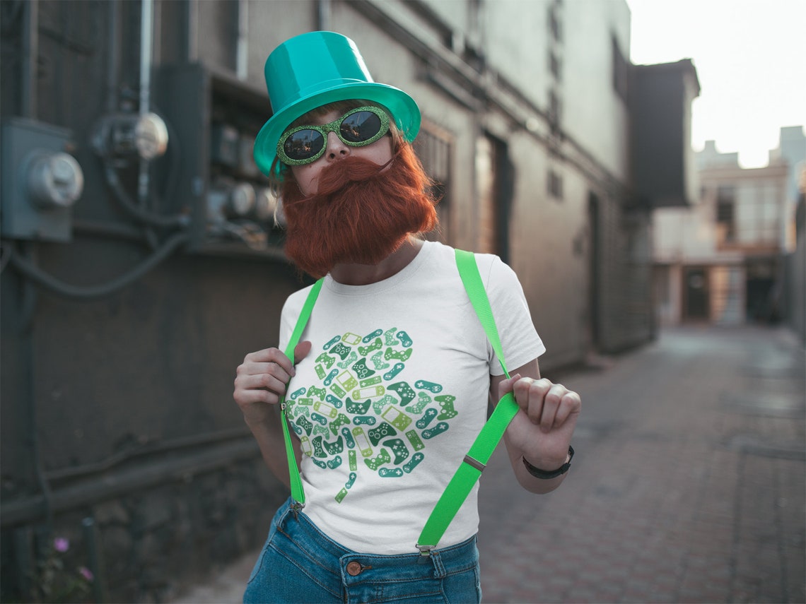 Shamrock Gaming Svg Video Game Shamrock Svg St Patrick's | Etsy