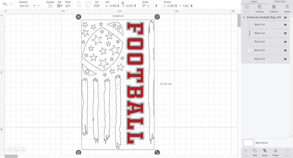 American Football USA Flag SVG Football Game Day SVG - Etsy