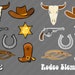 Country Doodle Letters PNG Bundle, Western Groovy Alphabet Uppercase ...