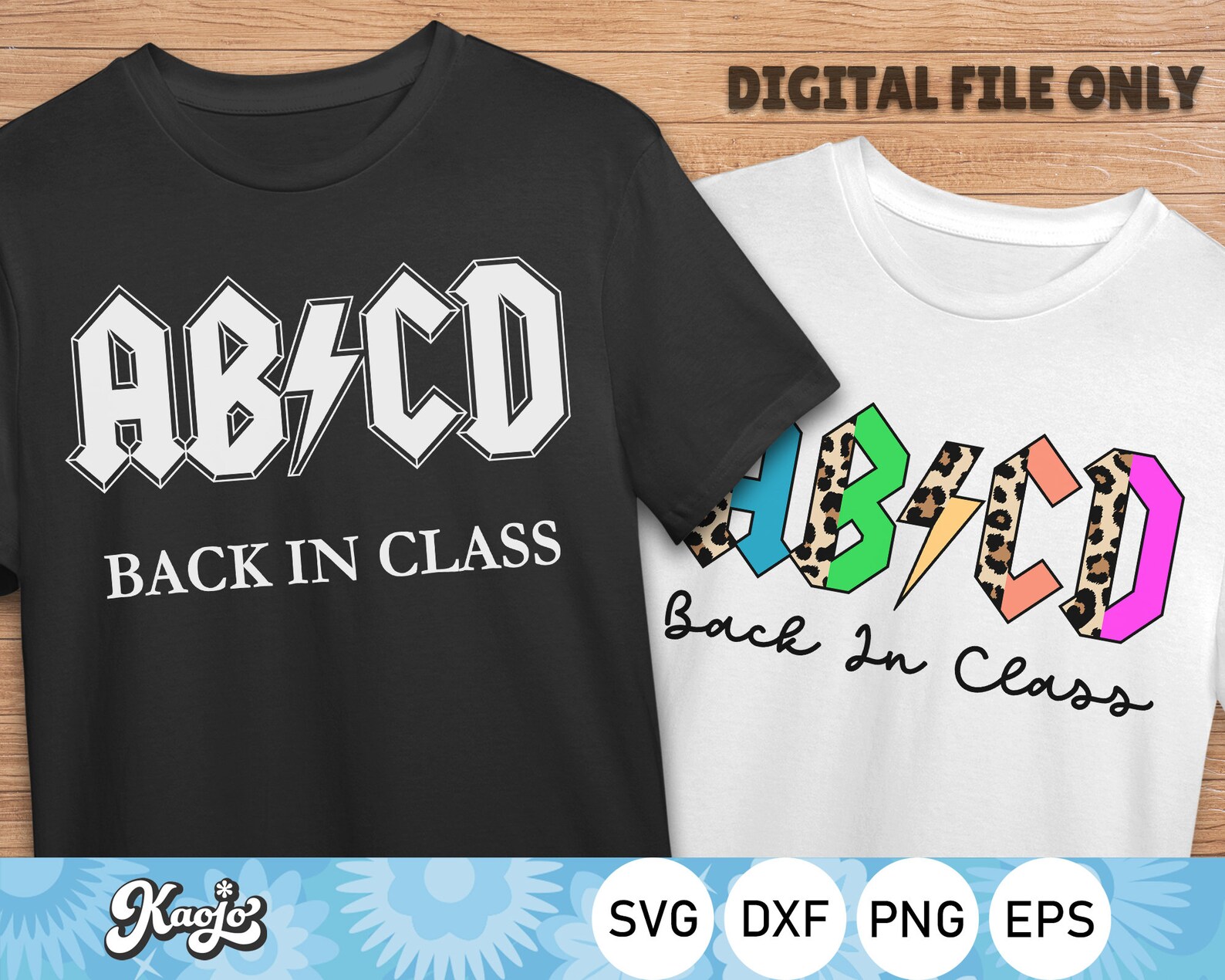 ABCD Back in Class Svg, Back to School Svg, Pencil Lightening Bolt Svg ...