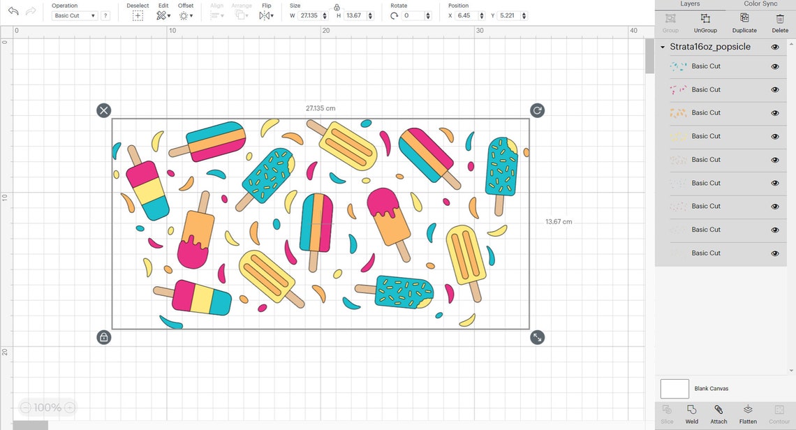 Popsicle Party Strata Cup Svg Full Wrap Summer Popsicle Svg | Etsy