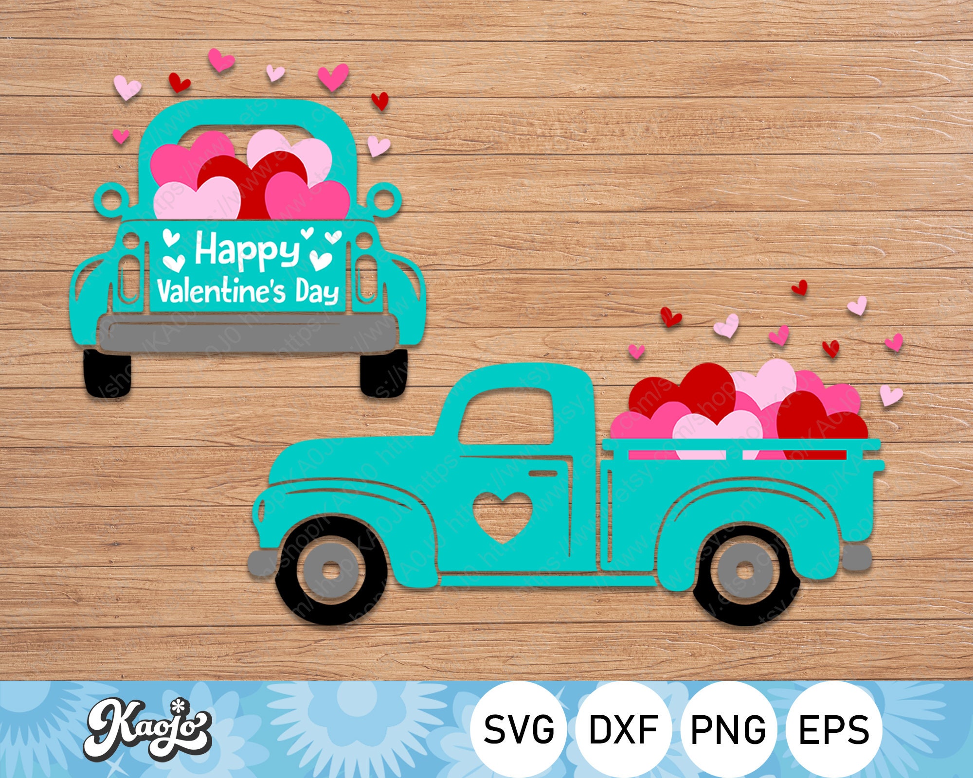 Valentine's Day Truck Svg Truck Heart Valentines Day Svg - Etsy