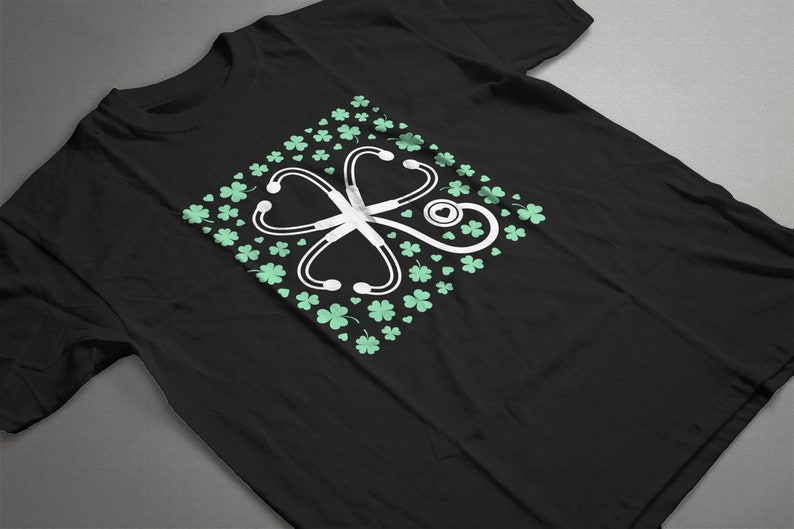 Nurse St. Patrick's Day SVG, Stethoscope Shamrock SVG, Shamrock SVG, St ...