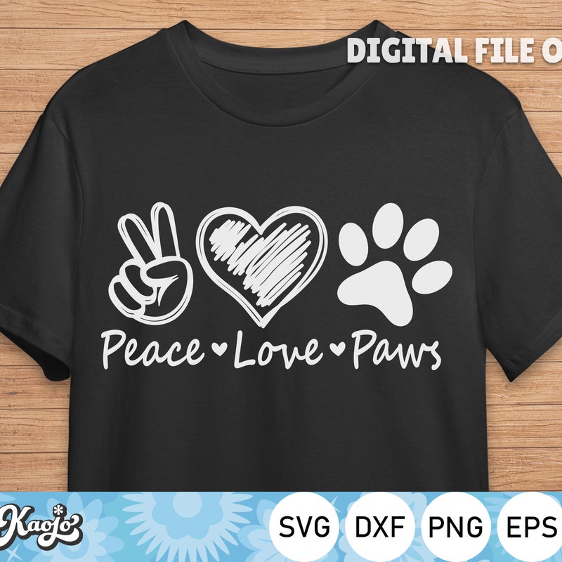 Peace and Love Cat - Etsy
