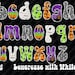 Halloween Doodle Letters PNG Groovy Trick or Treat Alphabet - Etsy
