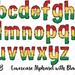 Juneteenth Doodle Letters PNG Bundle, Entire Doodle Alphabet Uppercase ...