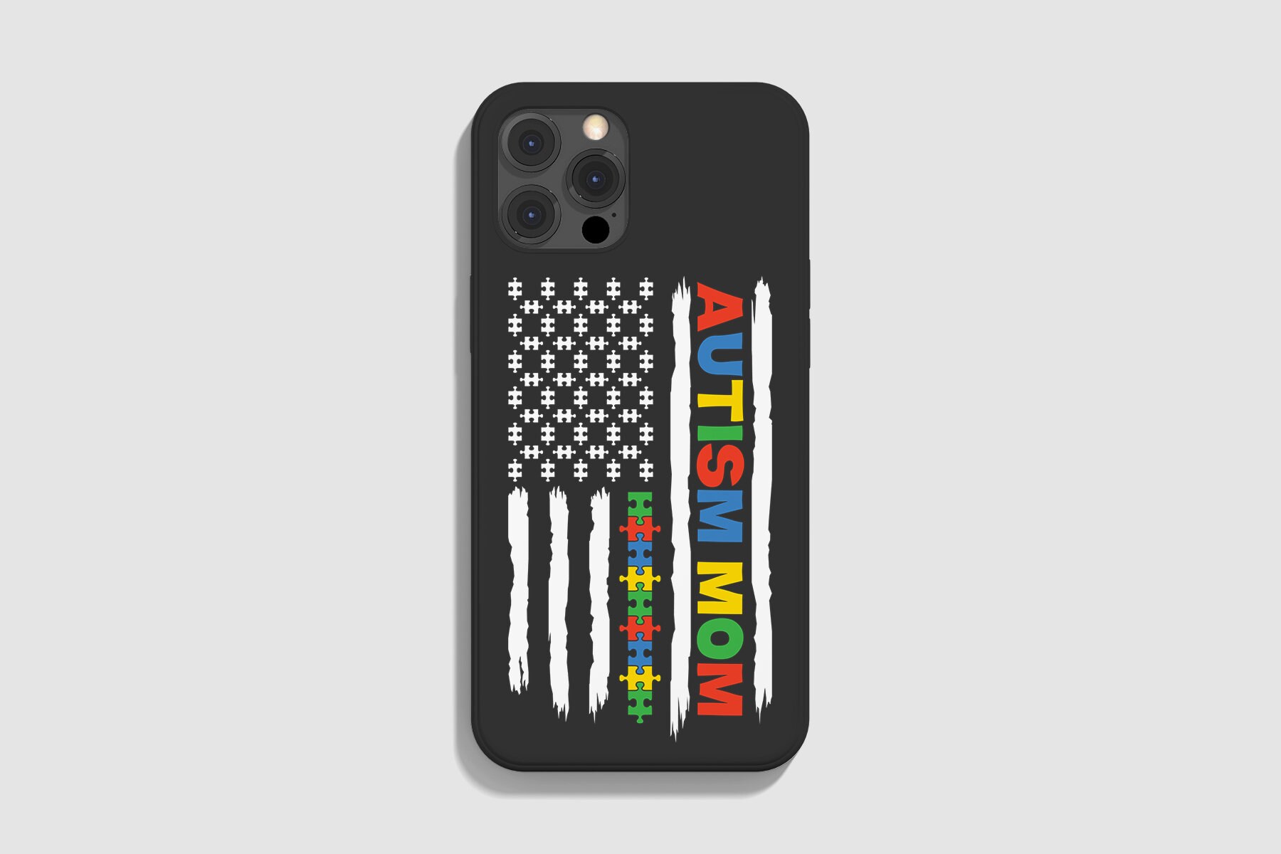 Autism Mom Distressed American Flag SVG Autism Awareness - Etsy