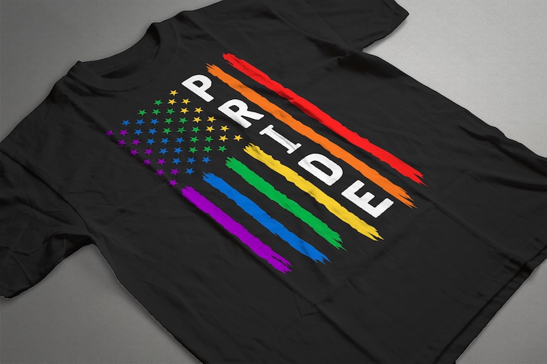 LGBTQ Pride American Flag Svg Gay Awareness Svg Bisexual - Etsy