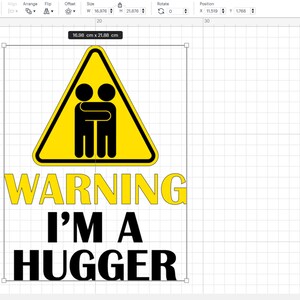 Warning I'm A Hugger Svg, Funny Free Hug Dealer Svg, Sarcastic Caution ...