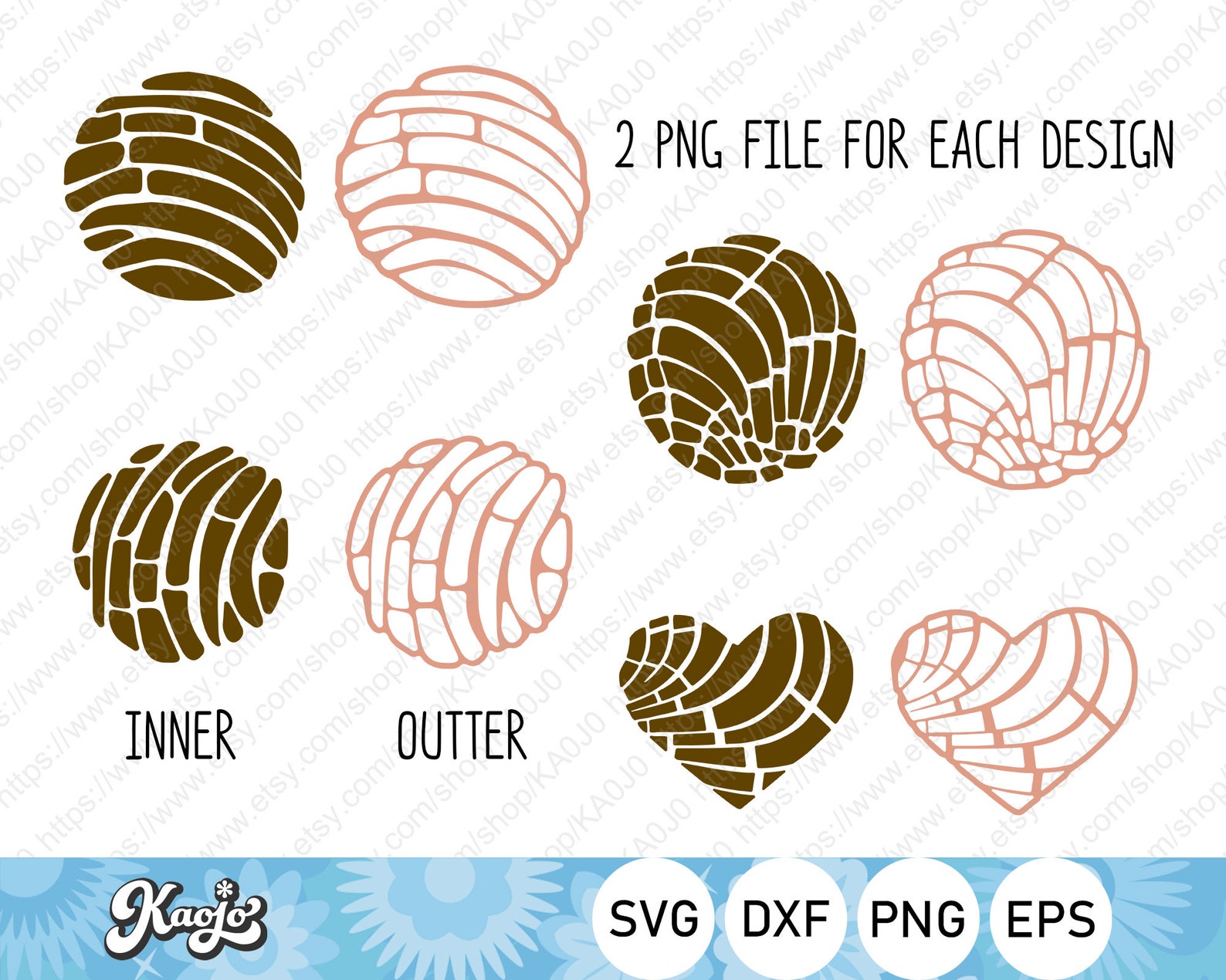 Mexican Conchas SVG Bundle, Pan Dulce SVG, Cafecito Y Chisme SVG ...