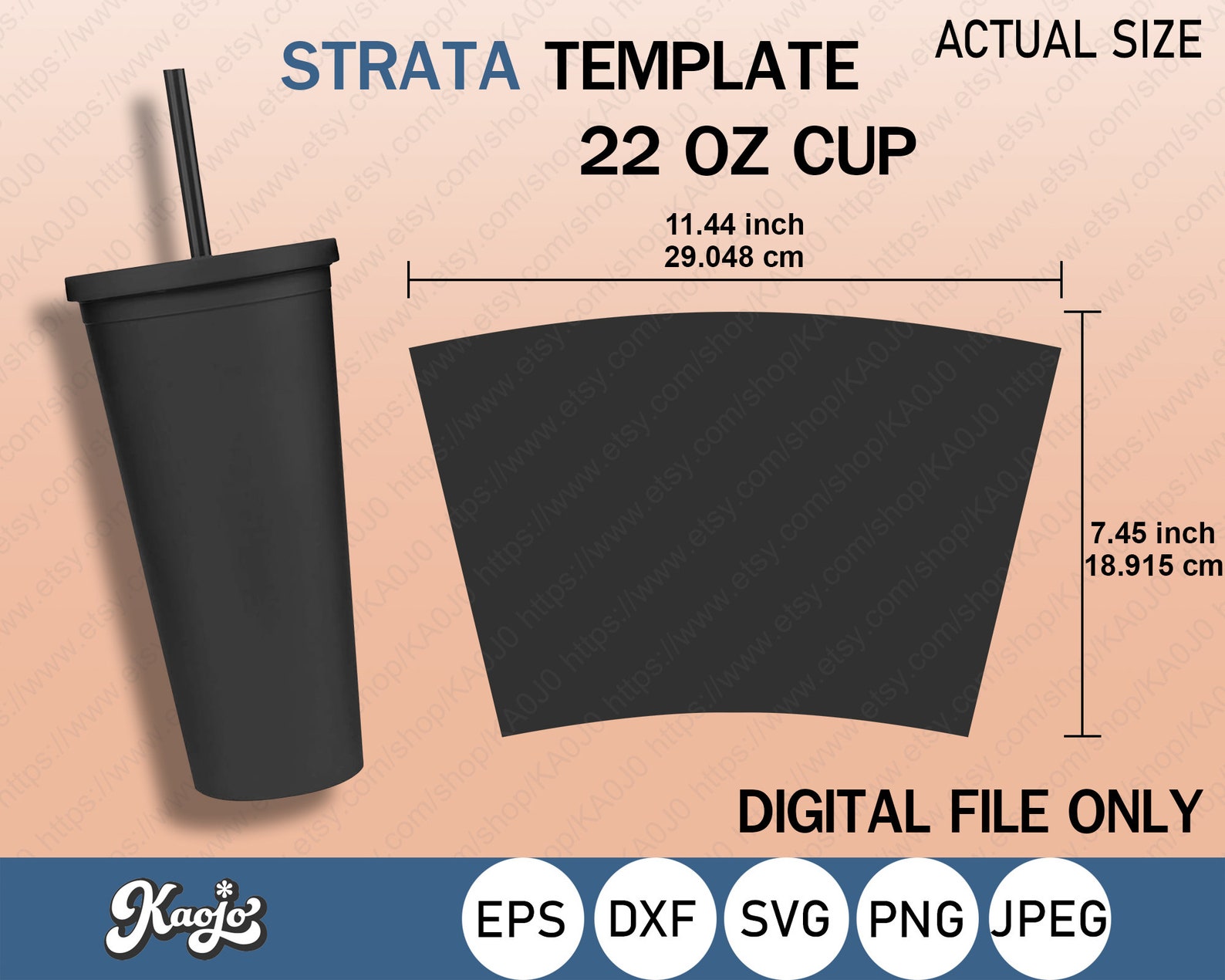 Strata 22 Oz Cup Templates SVG, Strata Tumbler Templates SVG, Instance ...