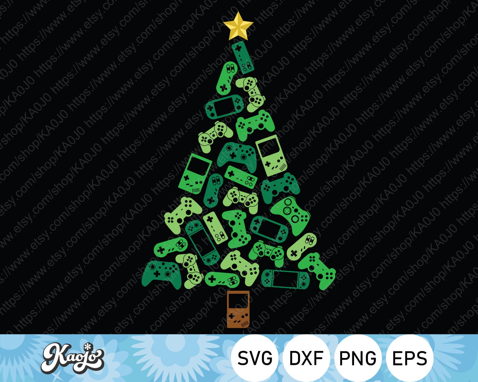 Christmas Tree Gamer Svg Game Controller Assemble Tree Svg - Etsy