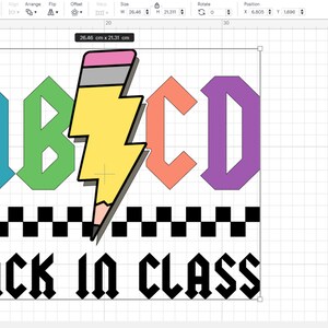 ABCD Back in Class Svg, Back to School Svg, Pencil Lightening Bolt Svg ...