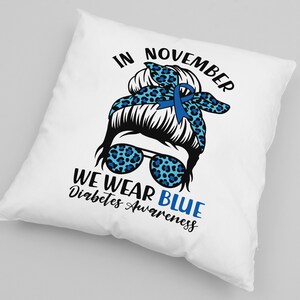 In November We Wear Blue Diabetes Awareness Svg, Diabetes Leopard Messy ...